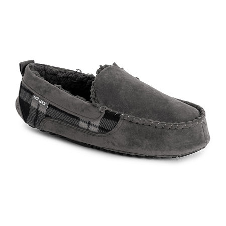 Muk Luks Mens Emmett Moccasin Slippers - Grey