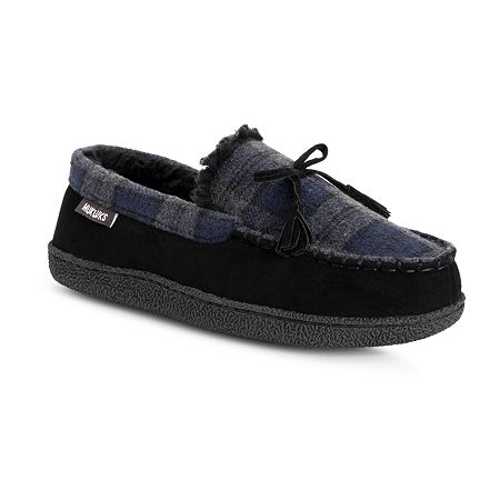 Click here for Muk Luks Mens Moccasin Slippers  12  Black prices