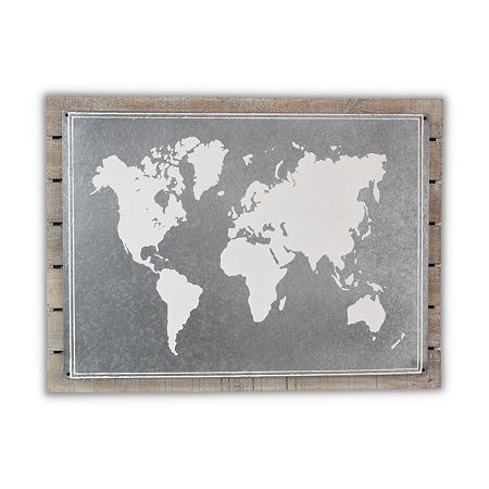 Click here for Wood Plank With Epoxy Printed Map Wall Art  One Si... prices