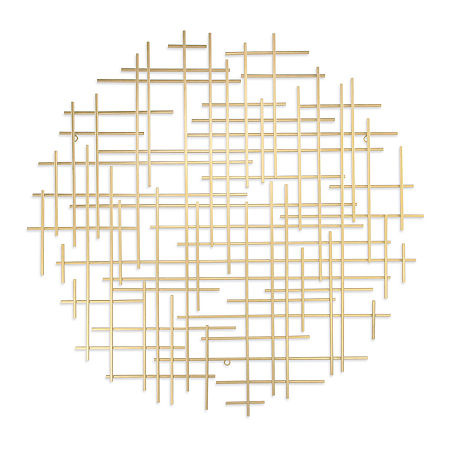 Click here for Iquara Large Round Metal Wall Art  One Size  Yello... prices