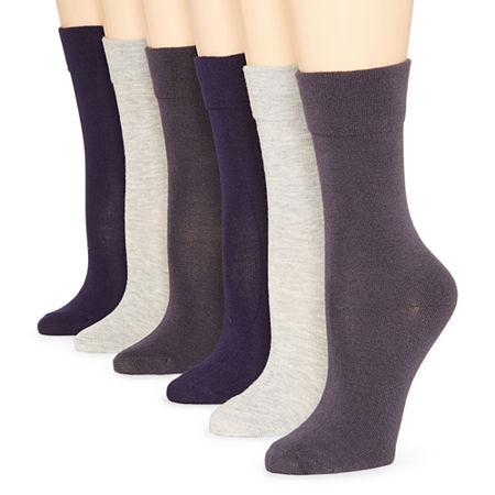 Click here for Mixit Womens 6 Pair Crew Socks  4-10  Gray prices