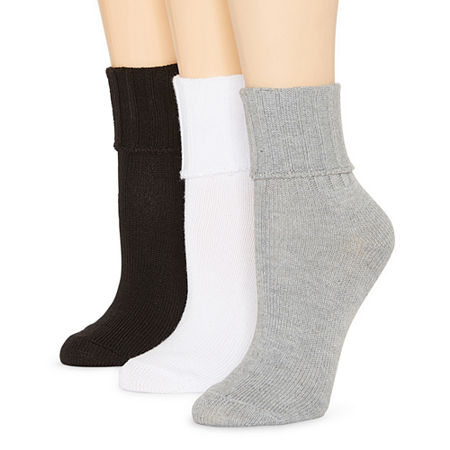 Click here for Mixit Ribbed Womens Multi-Pack Turncuff Socks  4-1... prices