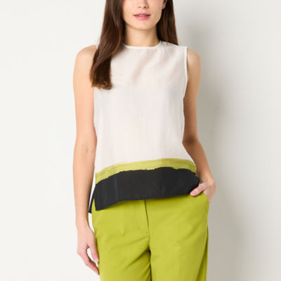 Worthington Womens Round Neck Sleeveless Shell - JCPenney