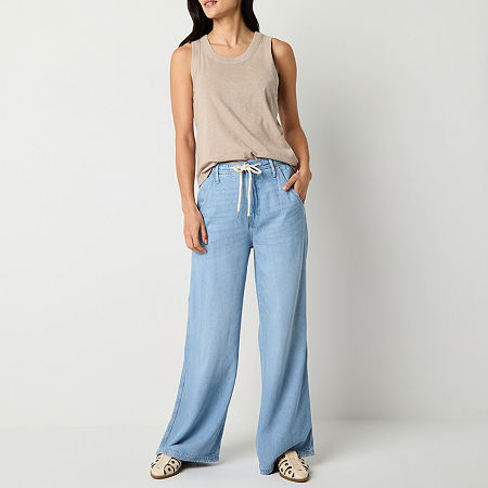 Click here for a.n.a Tall Soft Drape Womens High Rise Wide Leg Je... prices