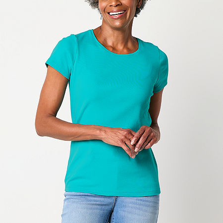 Click here for St. Johns Bay Womens Tall Crew Neck Short Sleeve T... prices