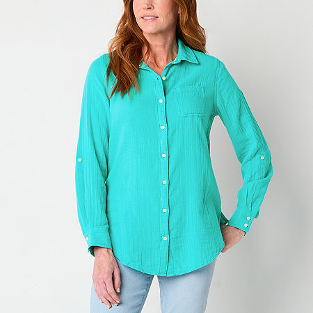 Click here for St. Johns Bay Tall Womens Long Sleeve Tunic Top  X... prices