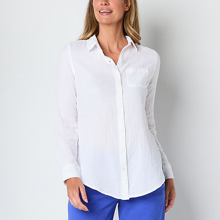 Click here for St. Johns Bay Tall Womens Long Sleeve Tunic Top  X... prices