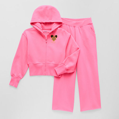 Click here for ZIPUP HOODIE PNT SET  Small (7-8)  Pink prices