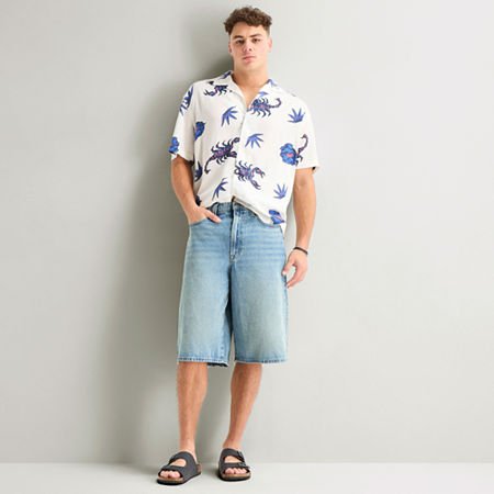 Click here for Arizona Mens 12 Mid Rise Denim Short  40  Gray prices