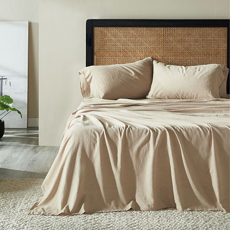 Click here for Superior Cotton Linen Blend Deep Pocket Bed Sheet... prices