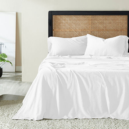 Click here for Superior Cotton Linen Blend Deep Pocket Bed Sheet... prices