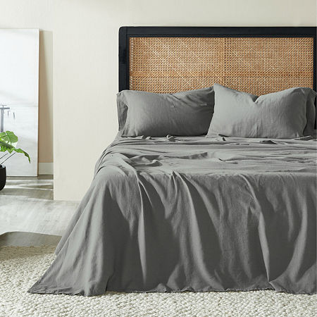 Click here for Superior Cotton Linen Blend Deep Pocket Bed Sheet... prices