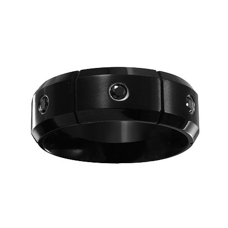 Click here for Mens 1/10 CT.T.W. Natural Diamond Black Stainless... prices