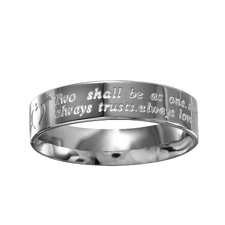 Click here for Mens Stainless Steel Inscribed Wedding Band  12  G... prices