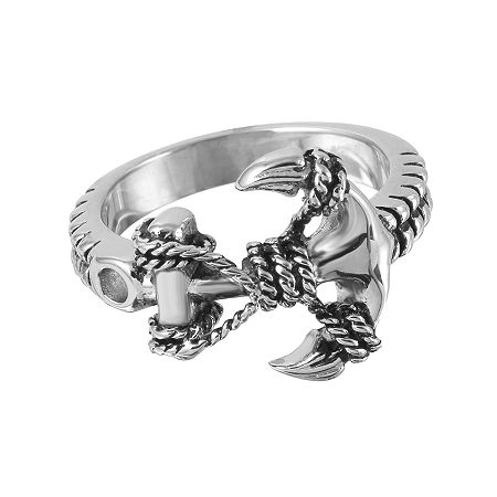 Click here for Mens Stainless Steel Braided Anchor Ring  9  Two T... prices