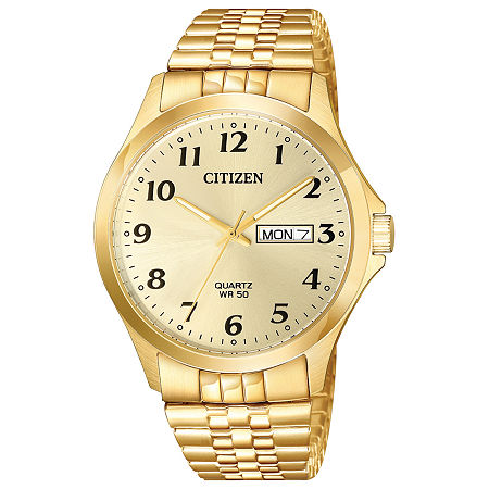 Click here for Citizen Quartz Mens Gold Tone Stainless Steel Expa... prices