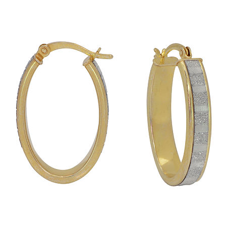 Click here for Womens 14K Gold Over Silver 27mm Round Hoop Earrin... prices