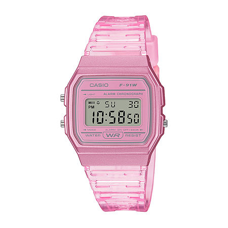 Click here for Casio Womens Digital Pink Strap Watch F91ws-4os  O... prices