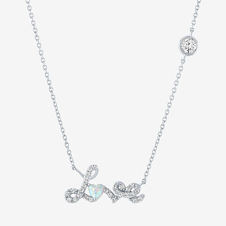 Click here for Love Womens Lab Created White Opal Sterling Silver... prices