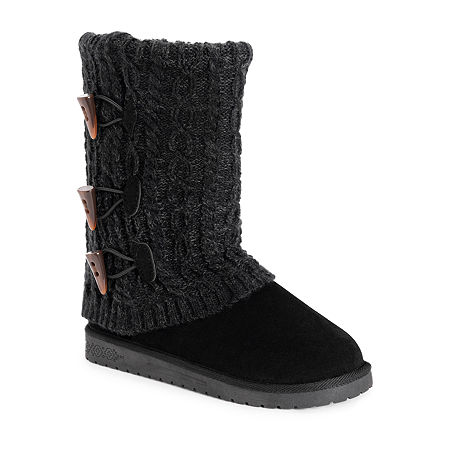 Muk Luks Womens Cheryl Cuff Boot - Jet black