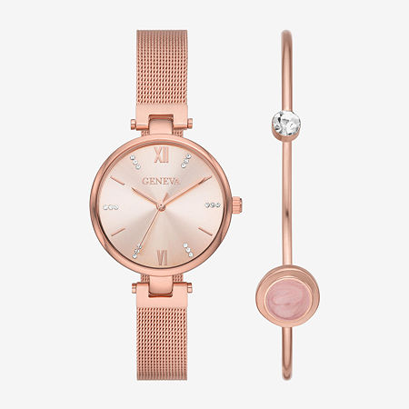 Click here for Geneva Ladies Womens Crystal Accent Rose Goldtone... prices