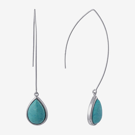 Click here for Sparkle Allure Womens Blue Howlite Pure Silver Ove... prices