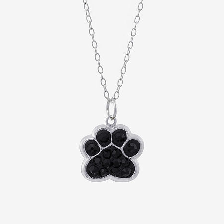 Click here for Silver Treasures Womens Black Crystal Sterling Sil... prices