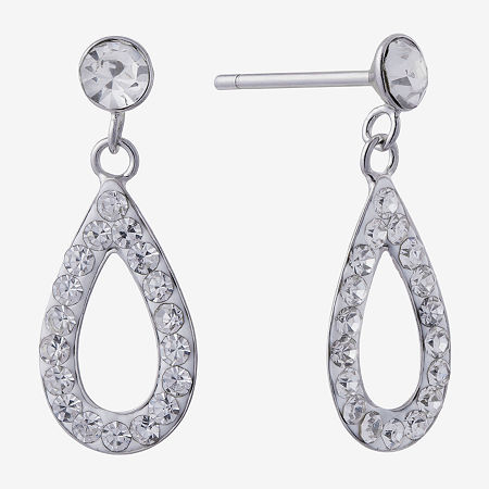 Click here for Silver Treasures Womens Crystal Sterling Silver Dr... prices