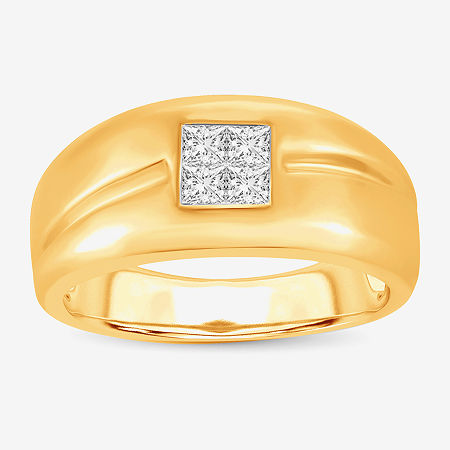 Click here for Mens 1/2 CT. T.W. Genuine White Diamond White or Y... prices