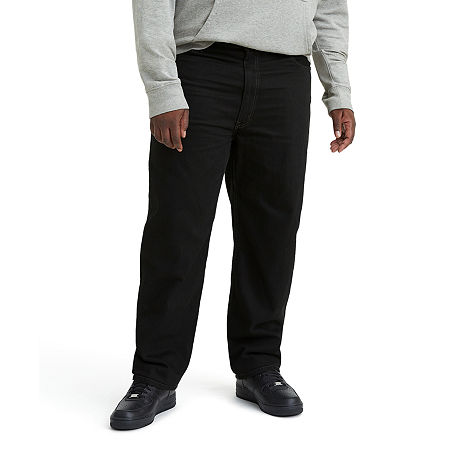 Levis Mens Big & Tall 550 Relaxed Fit Non-Stretch Jeans - Black