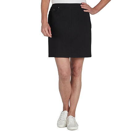 Click here for Hearts Of Palm Womens A-Line Skirt  4 Petite  Blac... prices