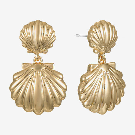 Click here for Bijoux Bar Gold Tone Shell Womens Hypoallergenic D... prices