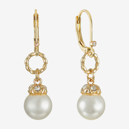 Click here for Monet Jewelry Gold Tone Womens Glass Simulated Pea... prices