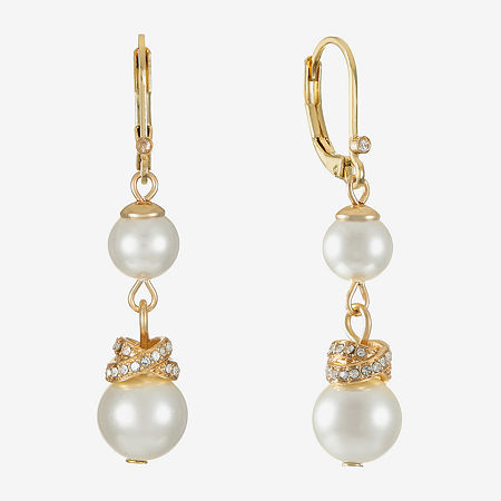 Click here for Monet Jewelry Gold Tone Womens Glass Simulated Pea... prices