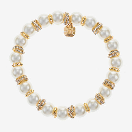 Click here for Monet Jewelry Gold Tone Womens Glass Simulated Pea... prices