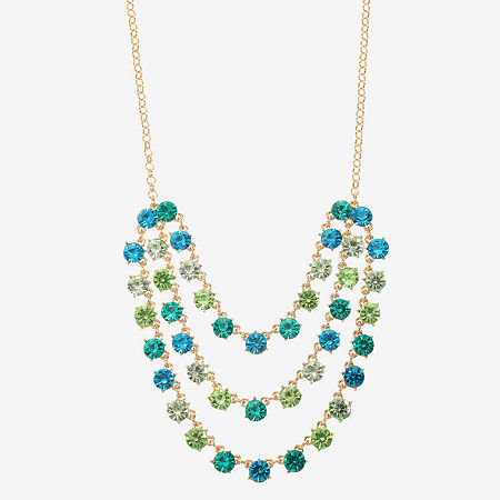 Click here for Monet Jewelry Ombre Womens Glass Gold Tone 18 Inch... prices