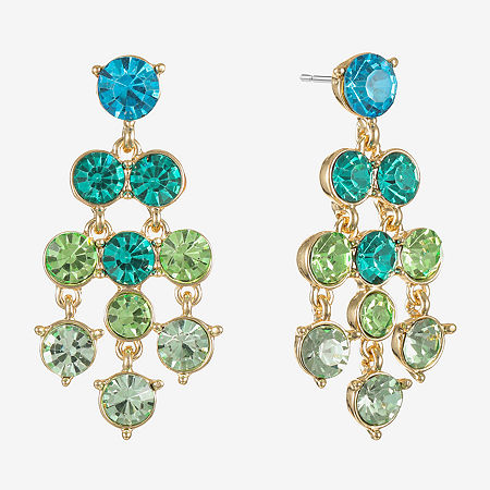 Click here for Monet Jewelry Ombre Glass Round Chandelier Earring... prices