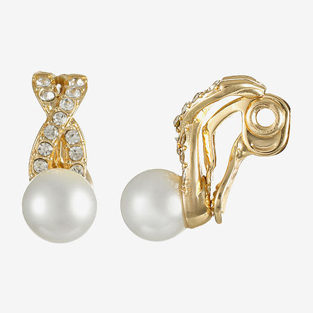 Click here for Monet Jewelry Gold Tone Womens Glass Simulated Pea... prices