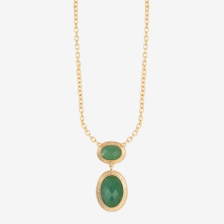 Click here for Monet Jewelry Gold Tone Womens Oval 17 Inch Pendan... prices