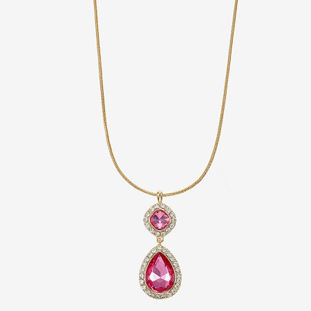 Click here for Monet Jewelry Halo Womens Glass Cushion Pear 17 In... prices