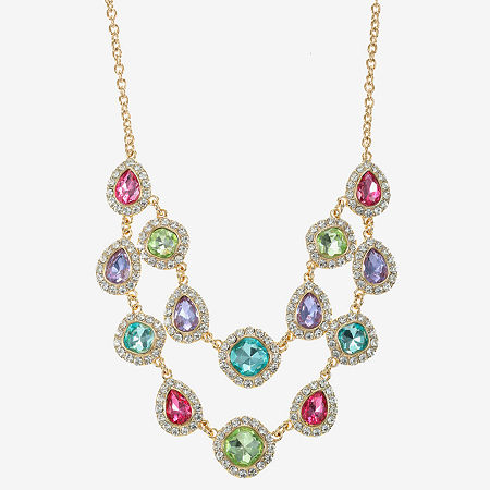 Click here for Monet Jewelry Halo Womens Multi Color Glass 18 Inc... prices