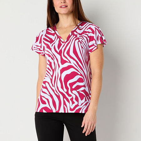 Click here for Liz Claiborne Womens V Neck Short Sleeve Blouse  X... prices