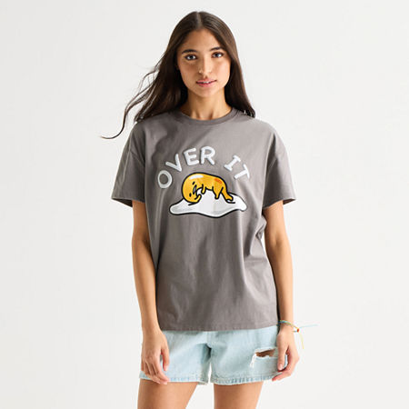 Click here for Gudetama Boyfriend Tee Womens Juniors Crew Neck Sh... prices