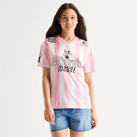 Click here for Womens Juniors V Neck Short Sleeve Minnie Mouse Je... prices