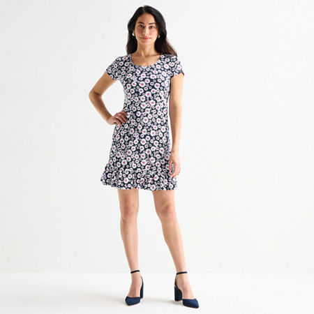 Click here for MSK Womens Short Sleeve Floral Shift Dress  Medium... prices