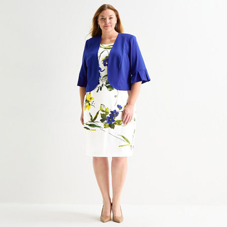 Click here for Maya Brooke Womens Plus Floral Jacket Dress  14w... prices