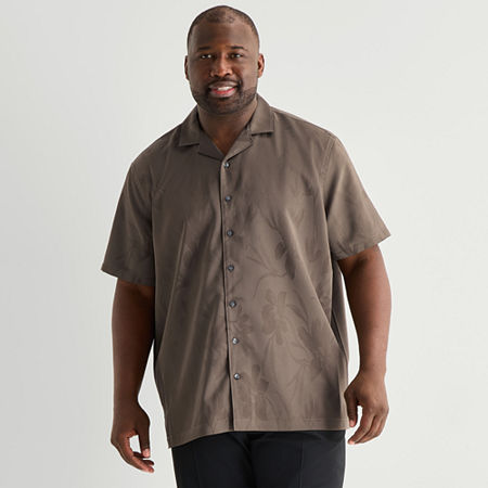 Click here for J. Ferrar Floral Jacquard Mens Short Sleeve Big an... prices