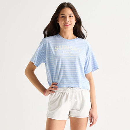 Click here for Arizona Womens Juniors Round Neck Short Sleeve Box... prices