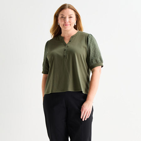 Click here for Liz Claiborne Womens Plus Elbow Sleeve Blouse  2x... prices