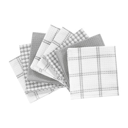 Click here for T-Fal Waffle 8-pc. Dish Cloth Set  One Size  Gray prices